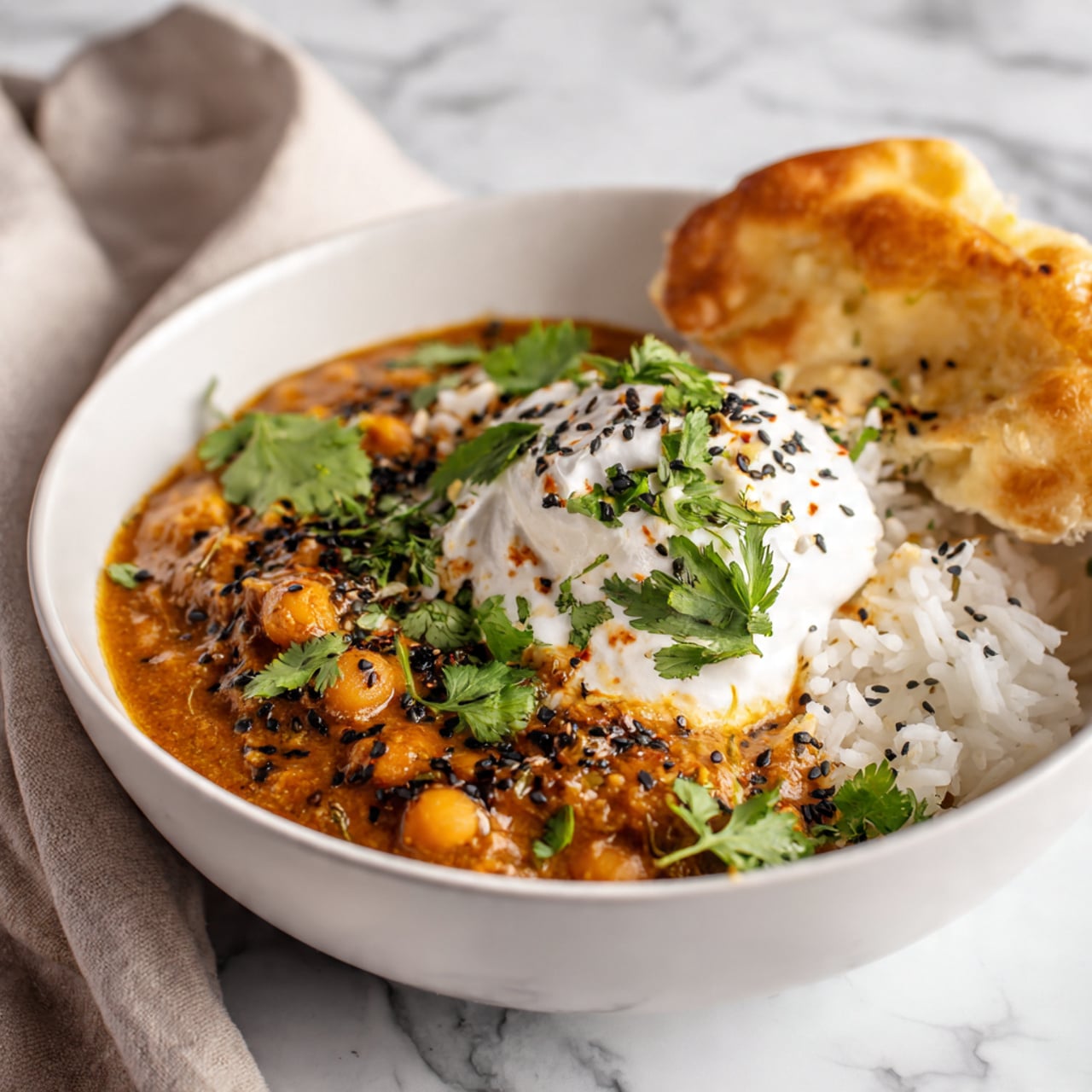 Creamy Vegan Butter Bean Curry with Coconut Milk & Spinach