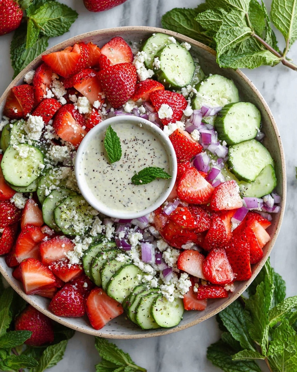 Strawberry Cucumber Salad with Feta – Fresh & Vibrant Summer Salad