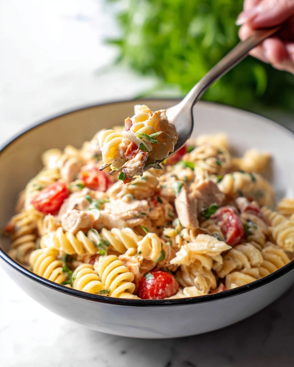 Chicken Bacon Ranch Pasta Salad: Easy & Flavorful Crowd-Pleaser